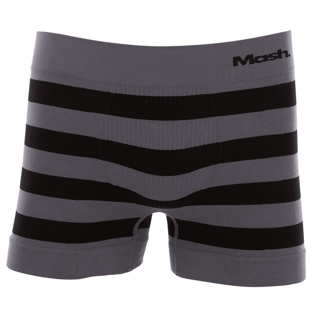 Cueca Boxer Microfibra Sem Costura Listrada L Cuecas Boxer Mash Mash
